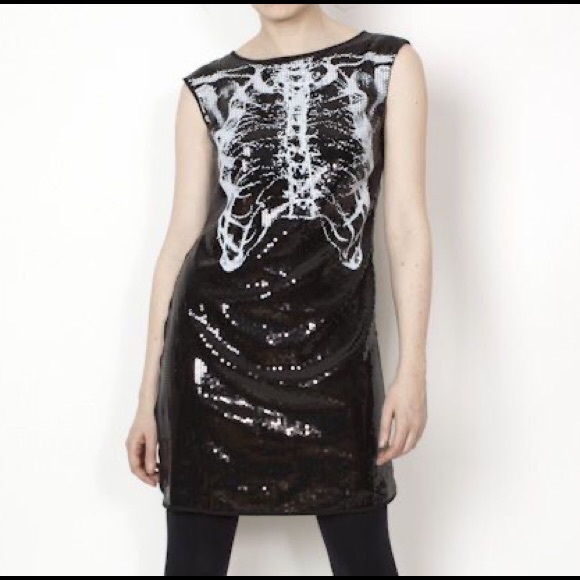 Rodarte | Dresses | Rodarte X Target Skeleton Sequin Dress Halloween ...